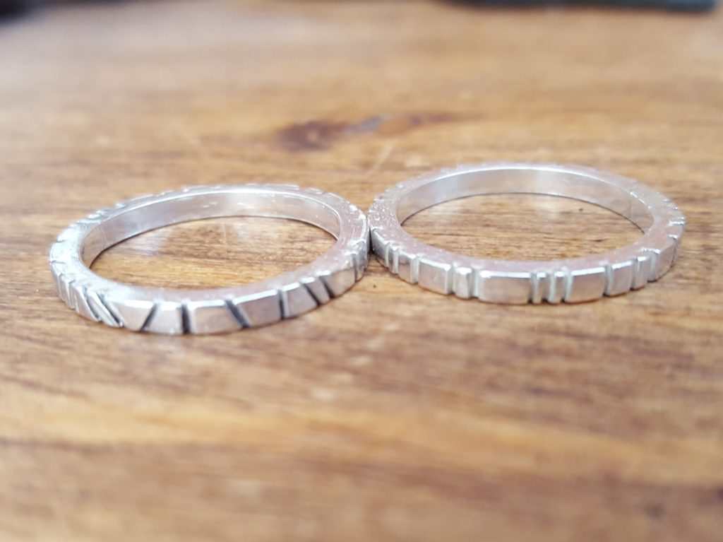 Handmade silver cog rings - Jude Karnon Jewellery