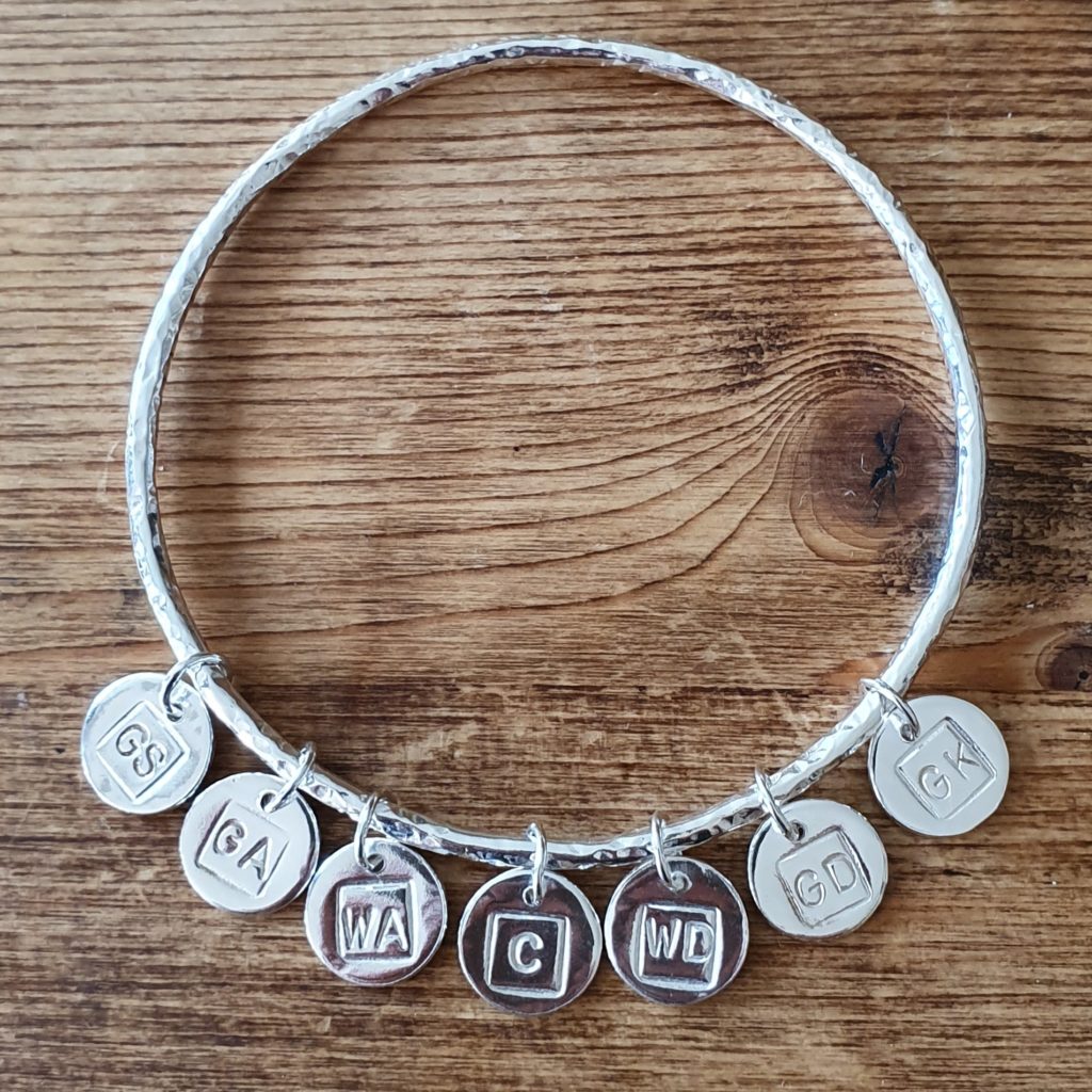 Netball positions charm bangle - Jude Karnon Jewellery